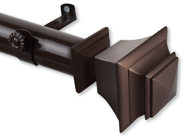 Owen 1.5" Custom Cut Length Curtain Rod, 156" - Traditional - Curtain ...