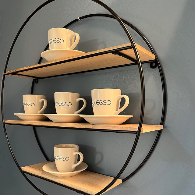 Modernist Floating 3 Level Shelf Unit - Industrial - Display And Wall ...
