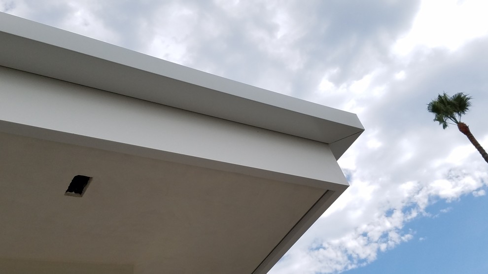 Corona Del Mar Modern Home, Square Gutters and Downspouts in .032 ...