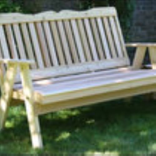 Red Cedar Southern English Garden Bench, 2' - Farmhouse - Outdoor ...