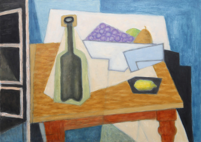 Cubist Still Life With Bottle, 1111, Laurent Marcel Salinas, 29.5x22 ...