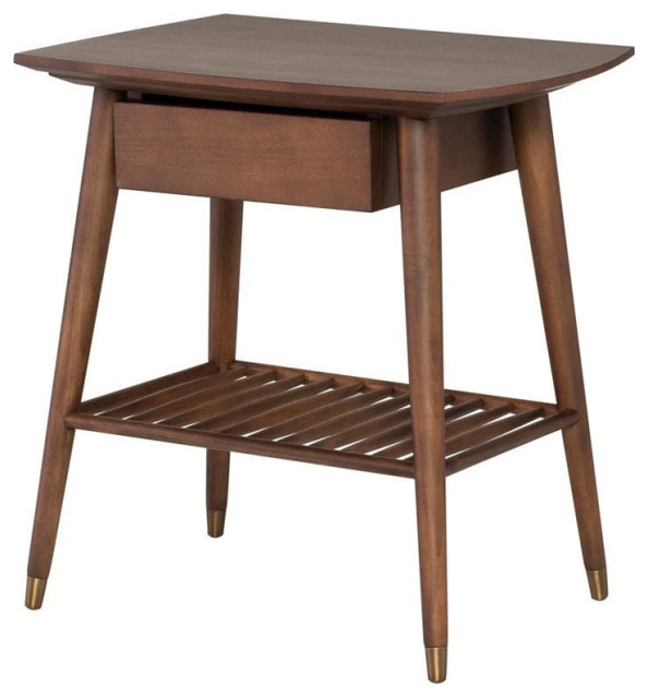 Flynn Walnut Side Table - Midcentury - Side Tables And End Tables - by ...