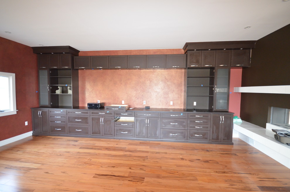 Home Office in Dark wood grain finish - Traditional - Baltimore - by ...