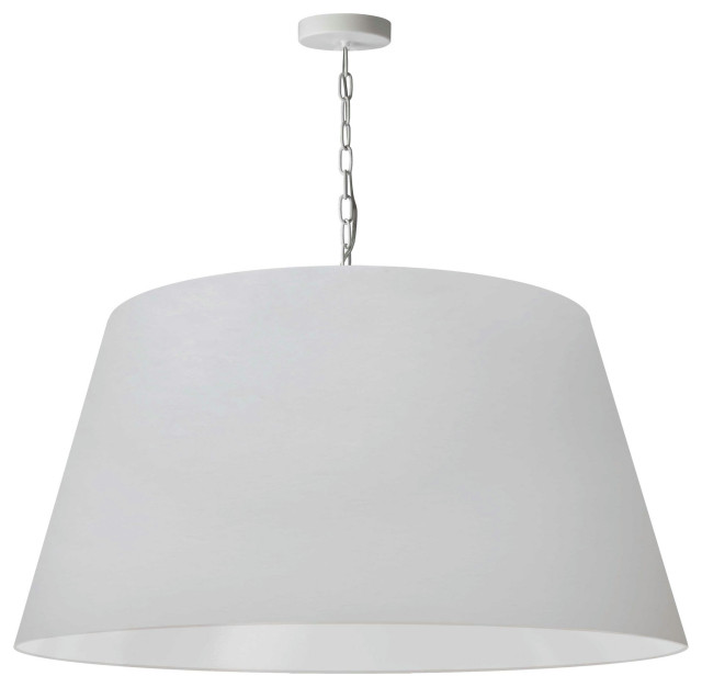 1 Light Brynn Extra Large Pendant, White Shade, White - Transitional ...