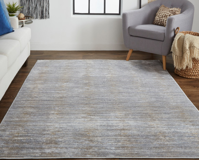 Weave & Wander Corben Distressed Striated Rug, Beige, 9'8"x12'8 ...