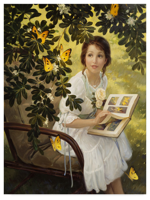 Alan Murray 'Butterflie Garden' Canvas Art, 18"x24" - Traditional ...