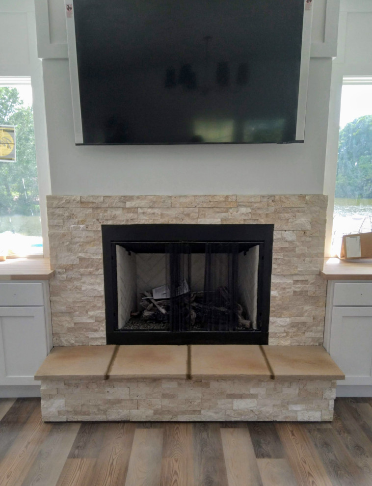Ledger Stone Fireplace Surround - Living Room - Other - by Boyd's ...