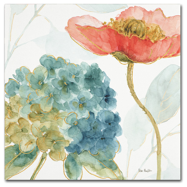 Lisa Audit 'Rainbow Seeds Flowers IV' Canvas Art, 14"x14 ...