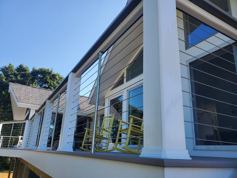 Cable Rails, TimberTech AZEK Deck, SBC Cedar Shingle Siding in ...