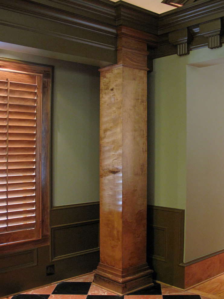 Lines of Distinction . . . faux wood grained columns. - Transitional ...