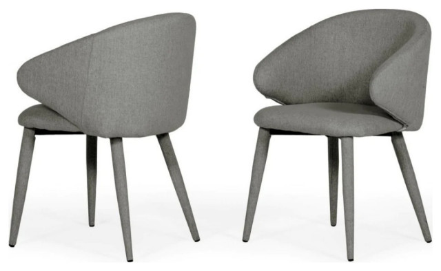 Jane Modern Gray Dining Chair, Set of 2 - Midcentury - Dining Chairs ...