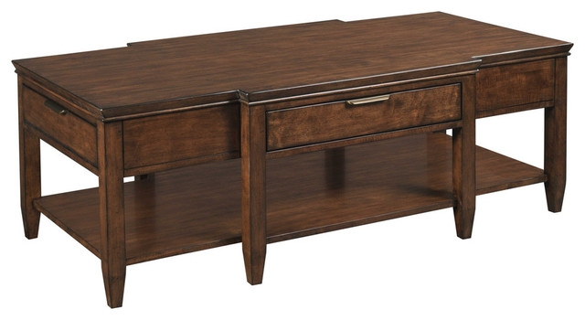 Kincaid Elise Solid Wood Cocktail Table, Amaretto - Transitional ...