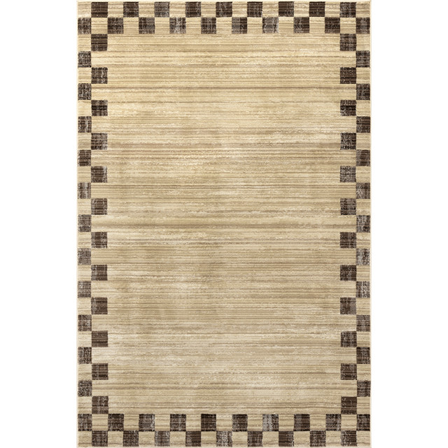 Arvin Olano x RugsUSA Pompeii Checked Border Rug, 4'x6'5 ...