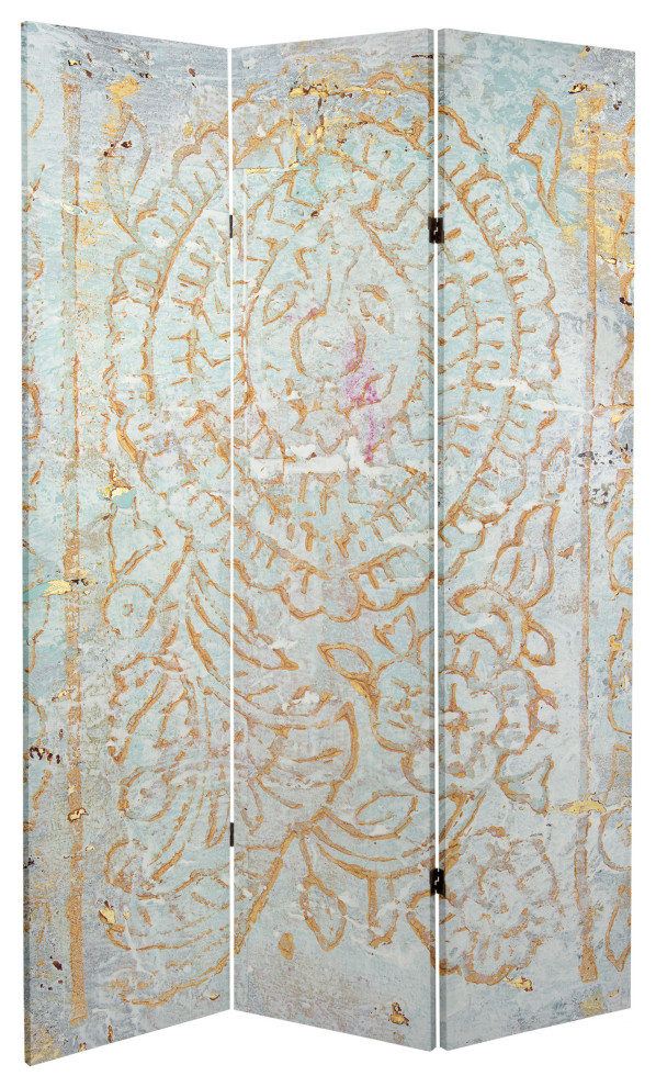 6' Tall Mind's Eye Canvas Room Divider - French Country - Screens And ...