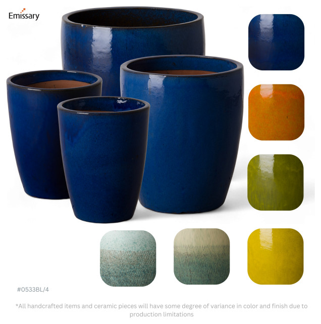 Blue Bullet Planter - Contemporary - Outdoor Pots And Planters - by ...