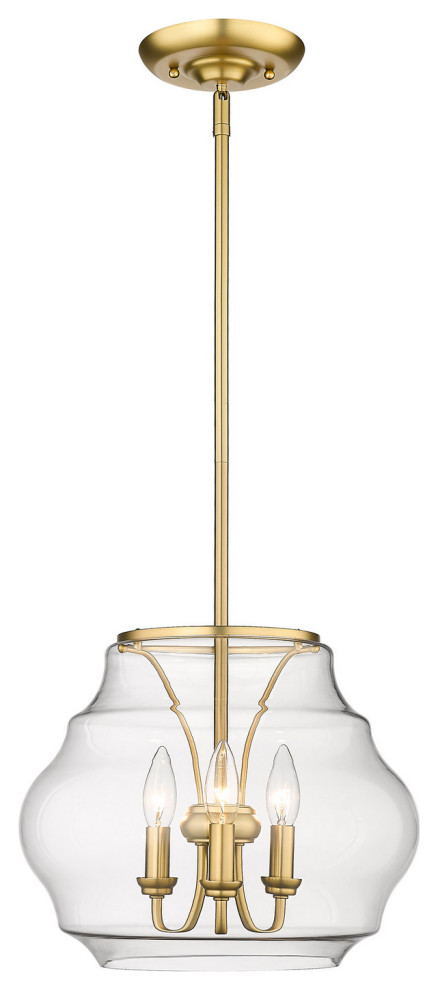 Golden 1087-3P BCB-CLR 3-Light Pendant, Annette - Transitional ...
