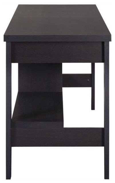 Folio Dark Brown Engineered Wood 2-Drawer Desk with Lower Shelves ...