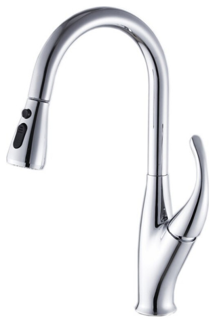 Single Handle Pull Out Stream Spray Kitchen Spout - Contemporary ...