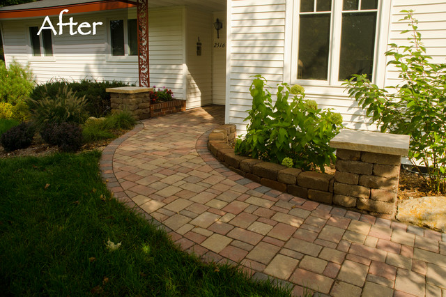 Eliminating Entry Steps by Using Pavers on a Gentle Slope - Traditional ...