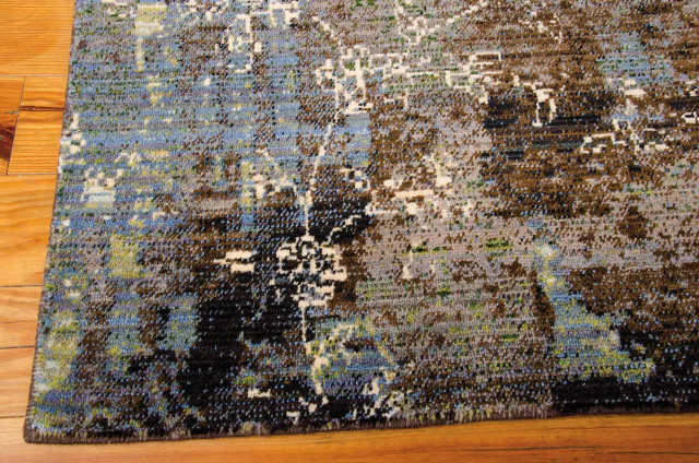 Nourison Rhapsody RH006 Seaglass Area Rug, Rectangular 9'9" x 13 ...