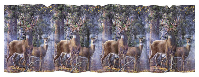 Deer Time Window Valance, 18"x60" - Rustic - Valances - by Laural Home ...