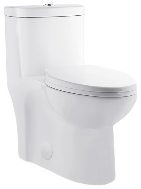 Sublime One Piece Elongated Toilet With Touchless Retrofit Dual Flush 1 ...