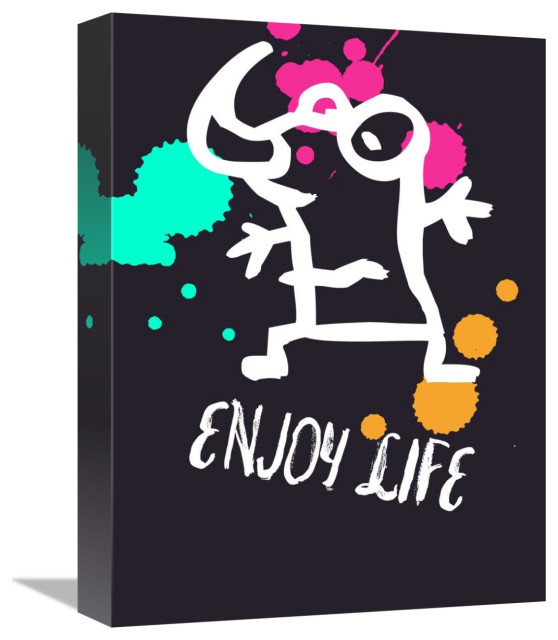 "Enjoy Life Poster 2" Fine Art Print, 12" x 16" - Modern - Prints And ...