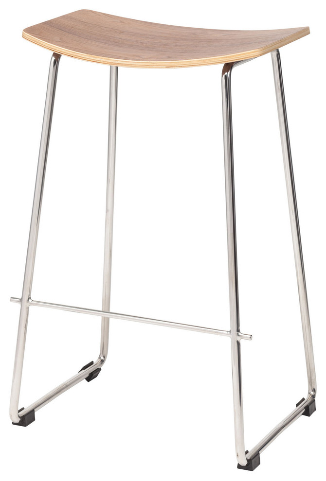 Kees Walnut Stool, Counter Height - Modern - Bar Stools And Counter ...