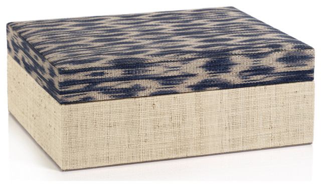 Marano T'nalak and Raffia Decorative Box - Tropical - Decorative Boxes ...