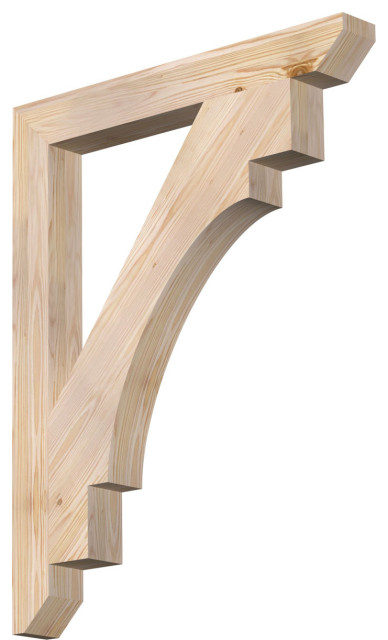 Balboa Traditional Bracket, 16"Dx24"H, 4"W Douglas Fir/Rough Sawn, 30 ...
