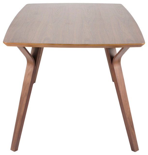Lumisource Folia Dining Table, Walnut Wood - Midcentury - Dining Tables ...