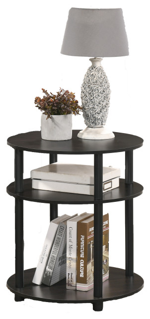 Cessna 3 Tier Round Bedside Table - Transitional - Nightstands And ...