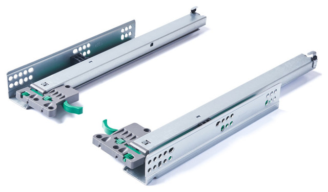 Under Mounting Soft Close Drawer Slide, 22", Set of 2 - Contemporary ...