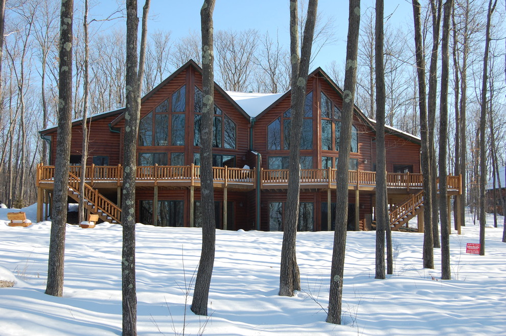 Duplex Log Cabin - Rustic - Other - by Cedar Log Railings | Houzz