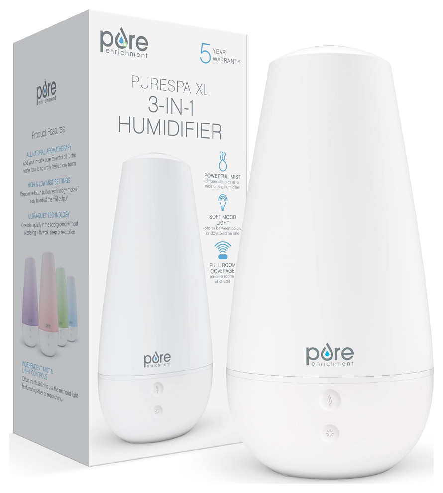 Whisper-Quiet Humidifier, Color Changing Night Light, & Essential Oil ...