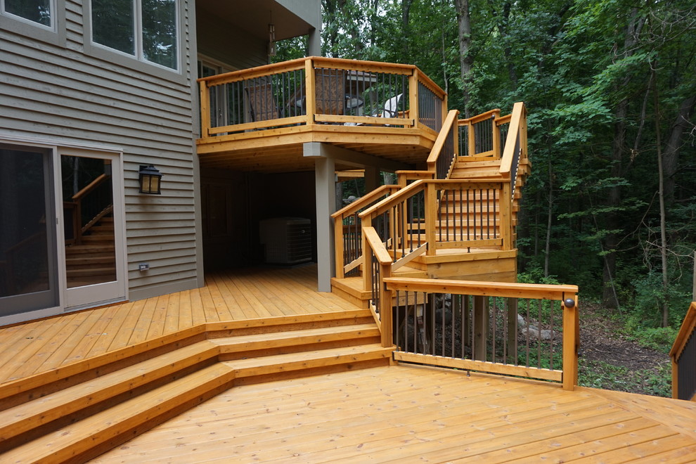 Custom Designed Multi Level Deck with Outdoor Covered Grilling Area and ...
