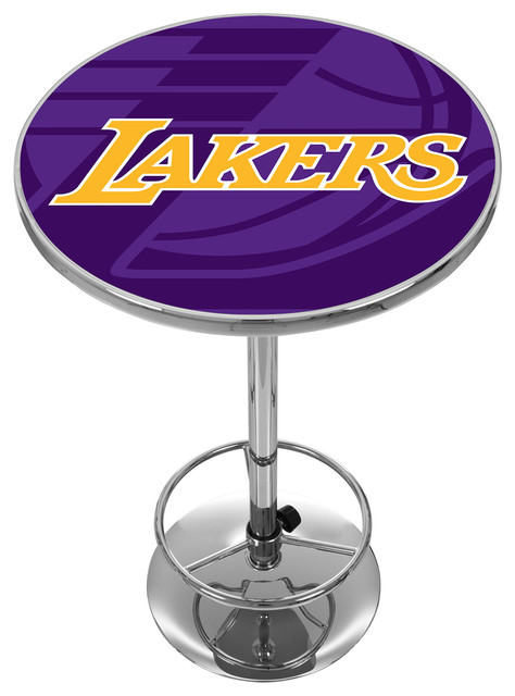 NBA Chrome Pub Table, Fade, Los Angeles Lakers - Contemporary - Indoor ...