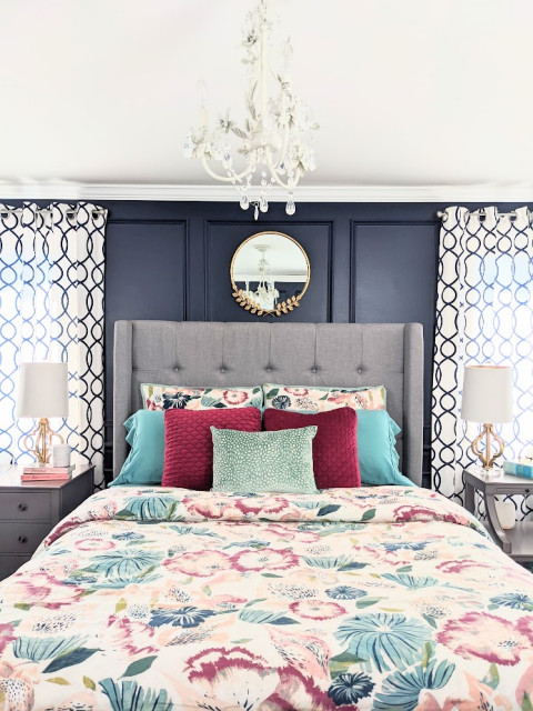 Colorful Master Bedroom - Contemporary - Bedroom - Detroit - by Amanda ...