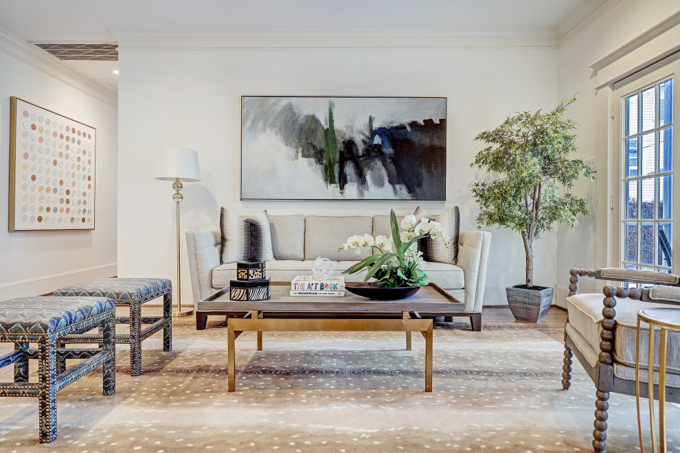 Houston Heights - Transitional - Living Room - Houston - by Encore ...