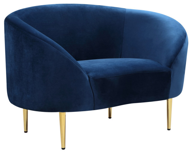 Ritz Velvet Upholstered Set - Midcentury - Armchairs And Accent Chairs ...