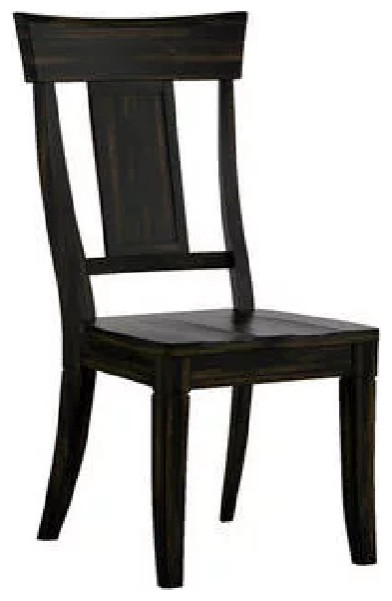 Set of 2 Dining Chair, Rubberwood Frame With Open Panel Back ...