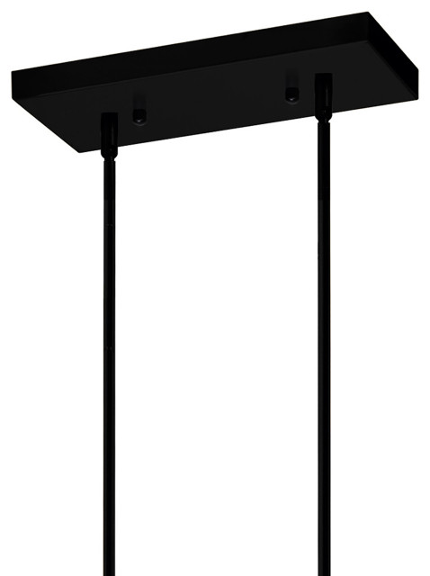 Integrated LED Black Chandelier - Modern - Kitchen Island Lighting - by ...