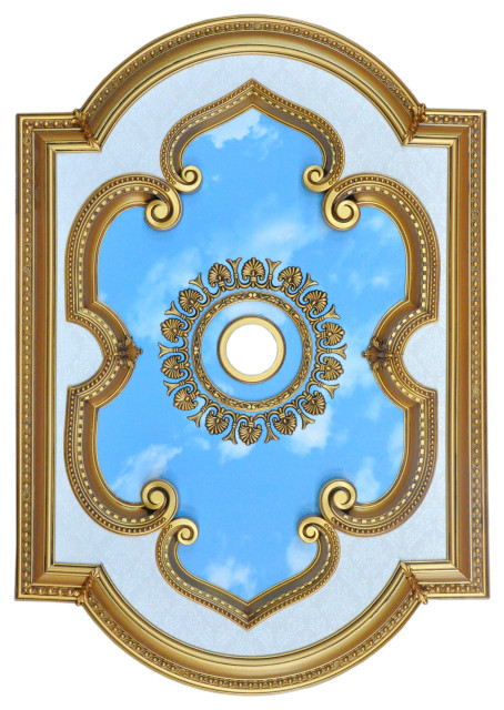 Artistry Lighting, Rectangular Gold Ceiling Medallion, ARC0913-CF-022 ...