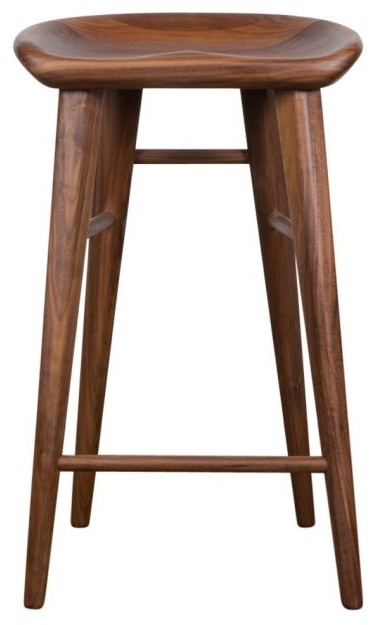 Mid-Century Modern Tracktor Walnut Counter Stool - Midcentury - Bar ...