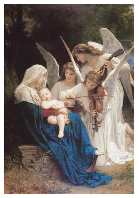 "Song of the Angels, 1881" Paper Print by William-Adolphe Bouguereau ...