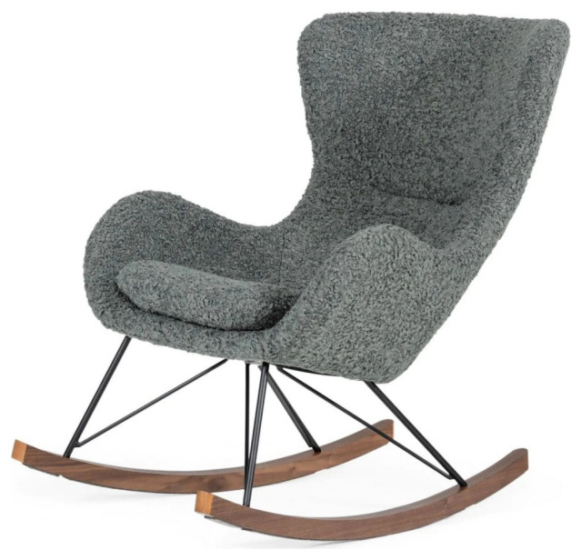 Bennett Modern Gray Sheep Rocking Chair - Midcentury - Rocking Chairs ...