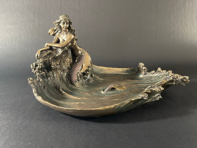 Mermaid Leaning On Rock Statue by Veronese Design - Beach Style ...
