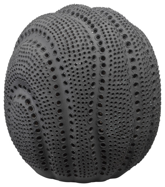 Coastal Style Black Porcelain Lunar Sphere - Beach Style - Decorative ...