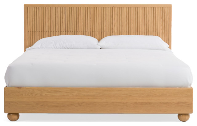 Modrest Winters Modern Natural Oak Bed, Queen - Traditional - Platform ...