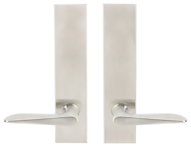 Ecco Lever, Tubular Privacy, Satin Stainless Steel, 2-3/8" Backset ...